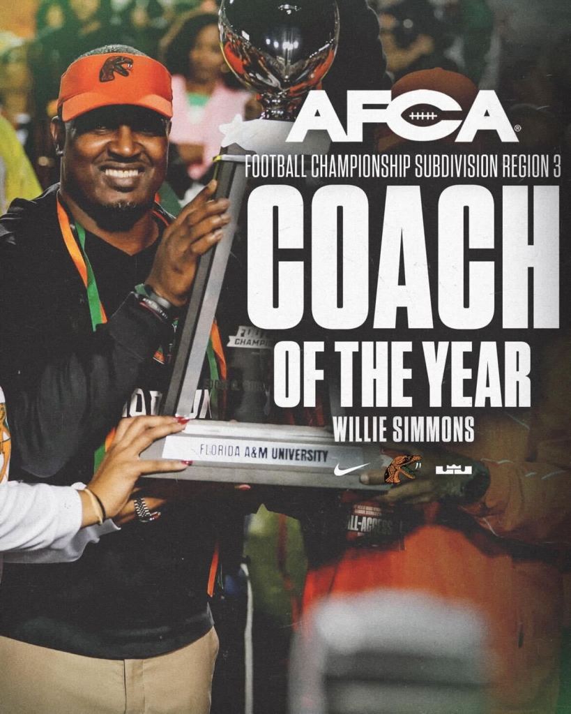 Willie Simmons wins AFCA FCS Region 3 Coach of the Year again - HBCU Gameday