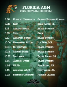 FAMU releases 2025 Football schedule - HBCU Gameday