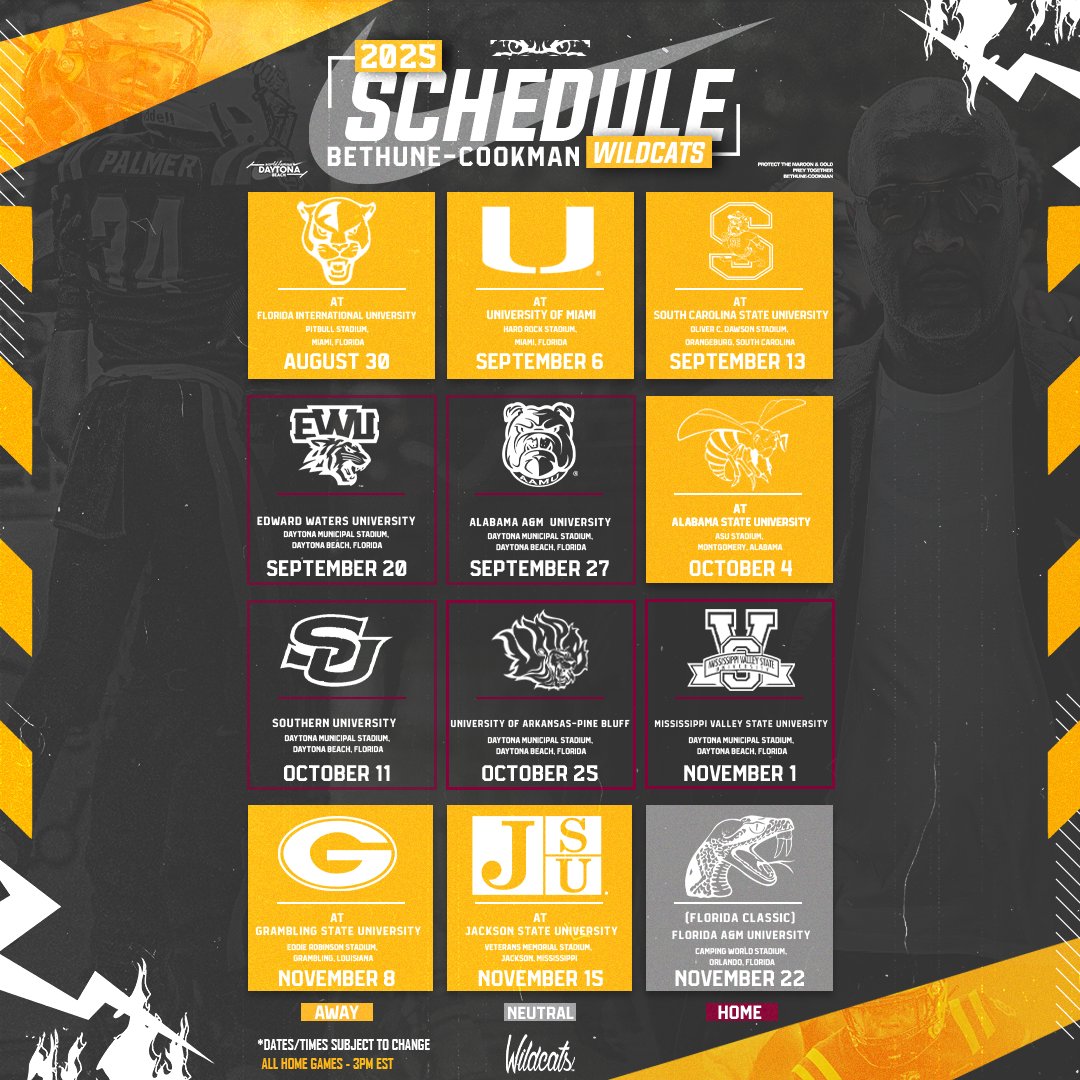 Bethune-Cookman unveils ambitious 2025 football schedule - HBCU Gameday