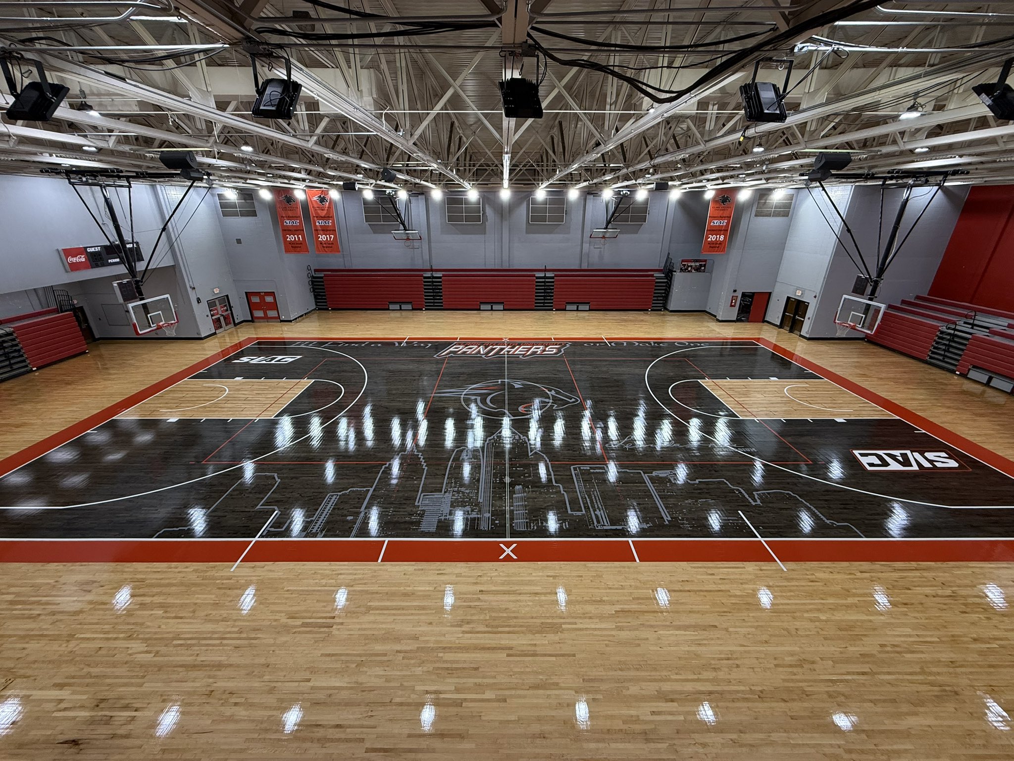 Atlanta skyline featured prominently on new HBCU basketball court ...